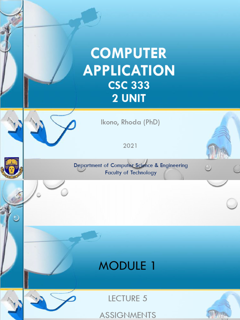 Computer Applications Course Overview | PDF | Databases | Microsoft Access