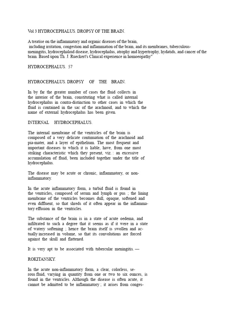 Vol 3 HYDROCEPHALUS. DROPSY OF THE BRAIN. | PDF | Medical Specialties ...