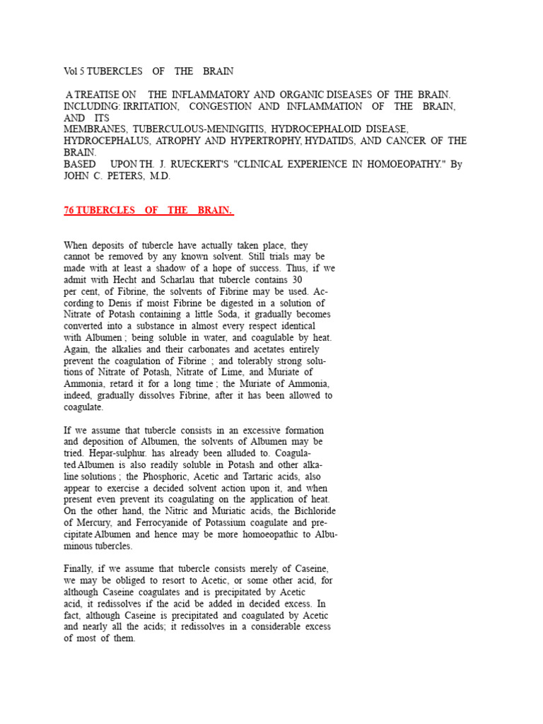 Brain Tubercles & Cancer Treatment | PDF | Cancer | Solvent