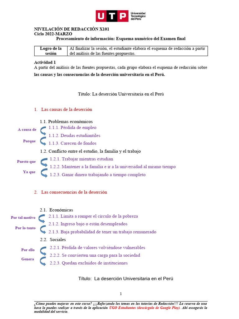 S17.s1 - Esquema de Redacción | PDF | Desempleo | Pobreza S17.s1 - Esquema de Redacción | PDF | Desempleo | Pobreza