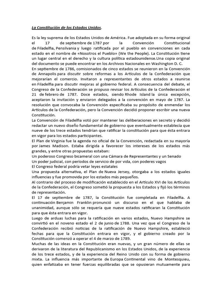 Constitución Estados Unidos | PDF | Gobierno | Justicia
