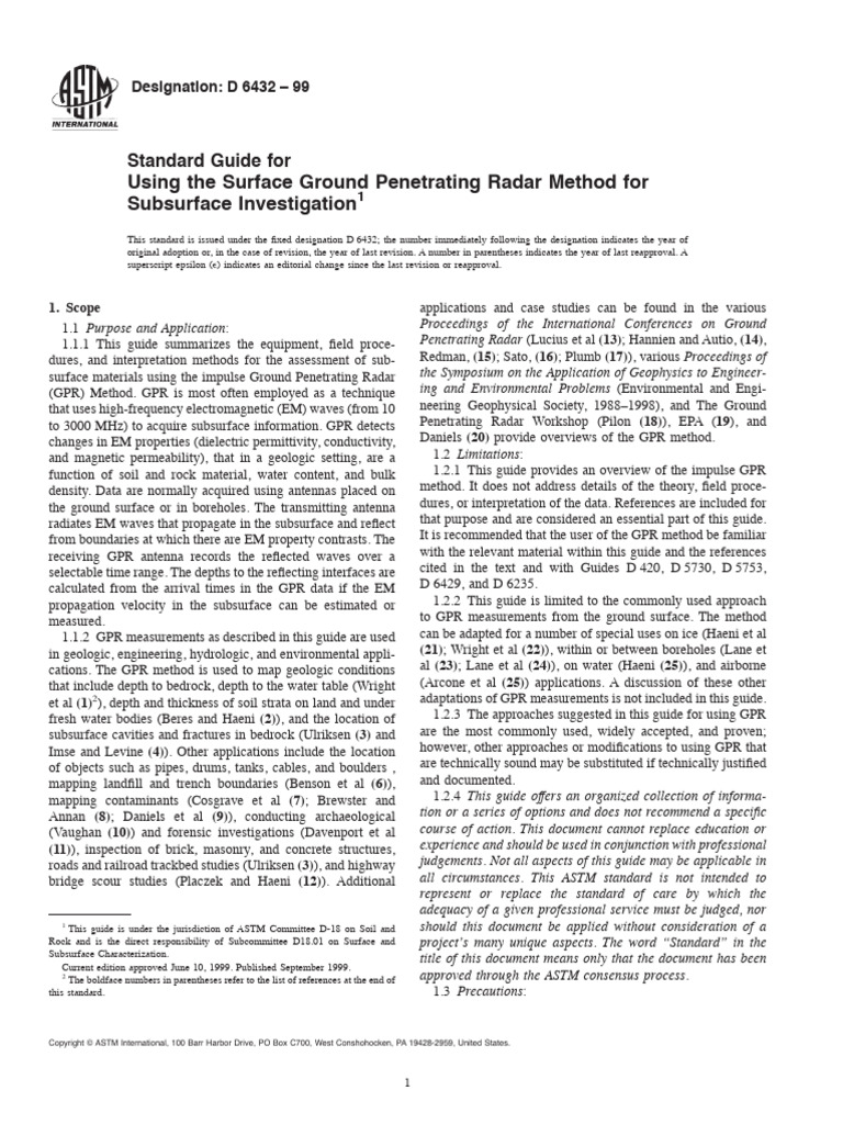Using The Surface Ground Penetrating Radar Method For Subsurface Investigation | Download Free ...