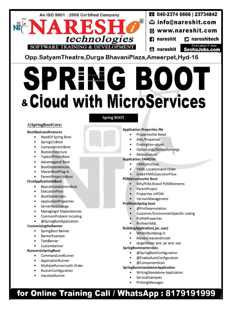 Spring Boot Cloud RAGHU - MAR - 2021 | PDF | Spring Framework | Computing