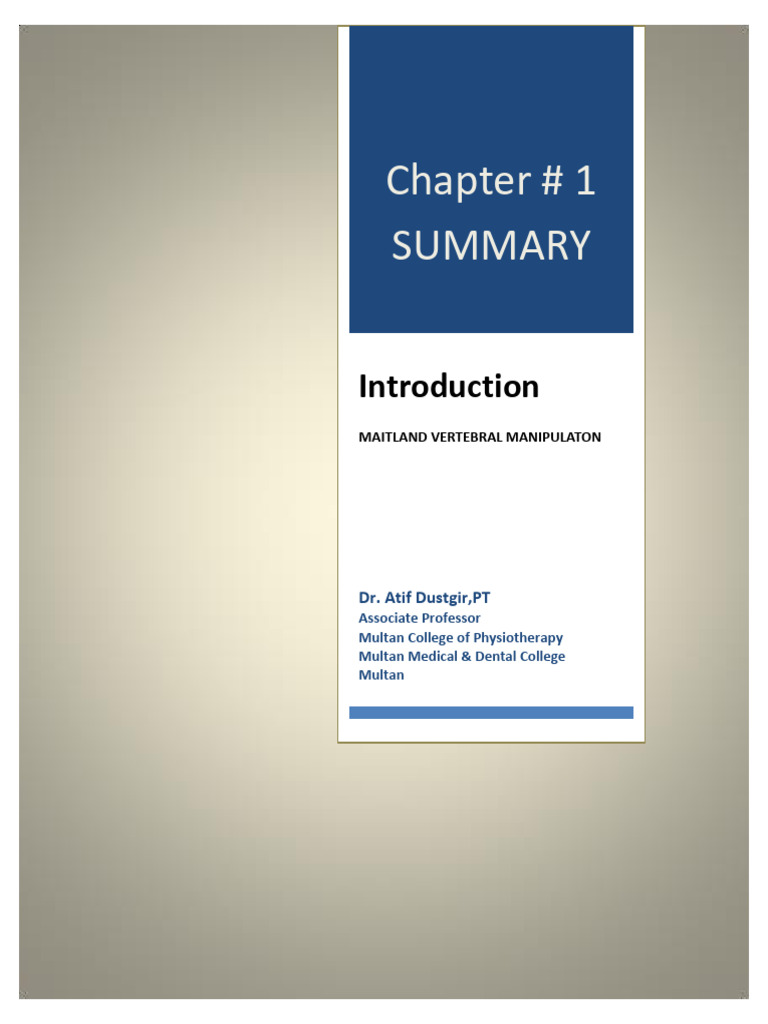 CH # 1 Introduction | Download Free PDF | Physical Therapy | Medical Diagnosis