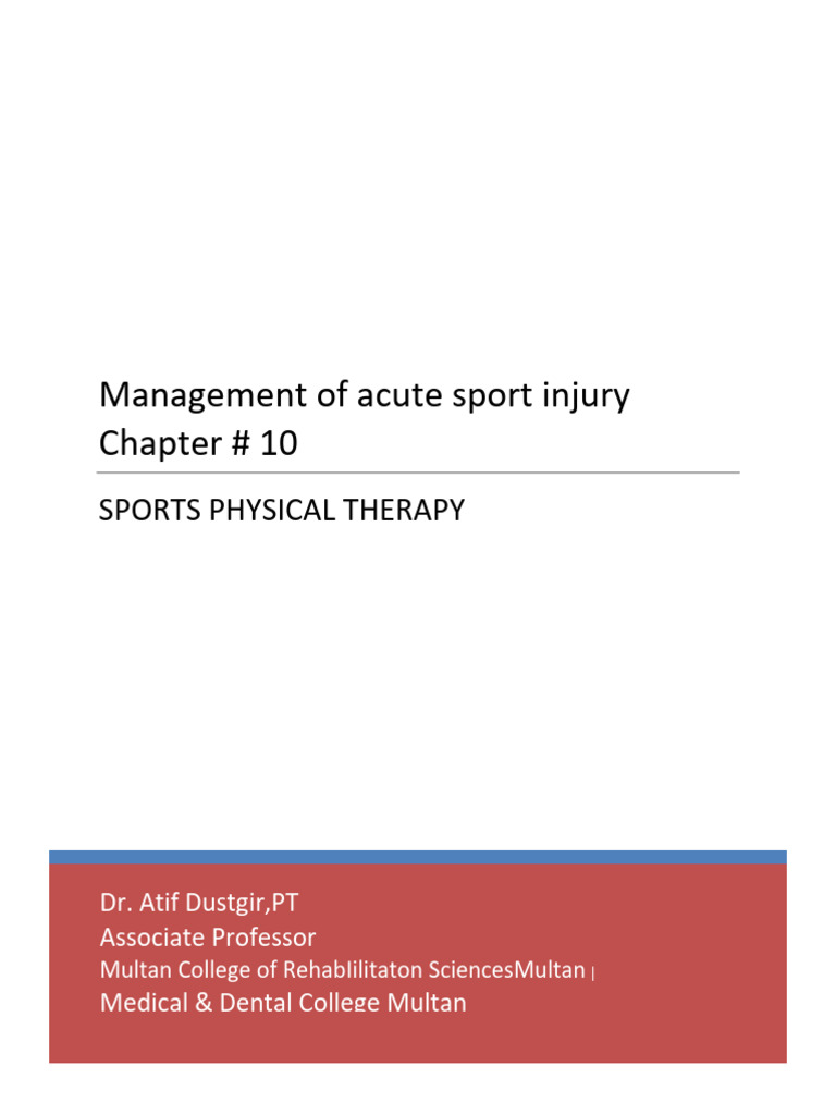 10. Management of Acute Sports Injuries | PDF | Concussion ...