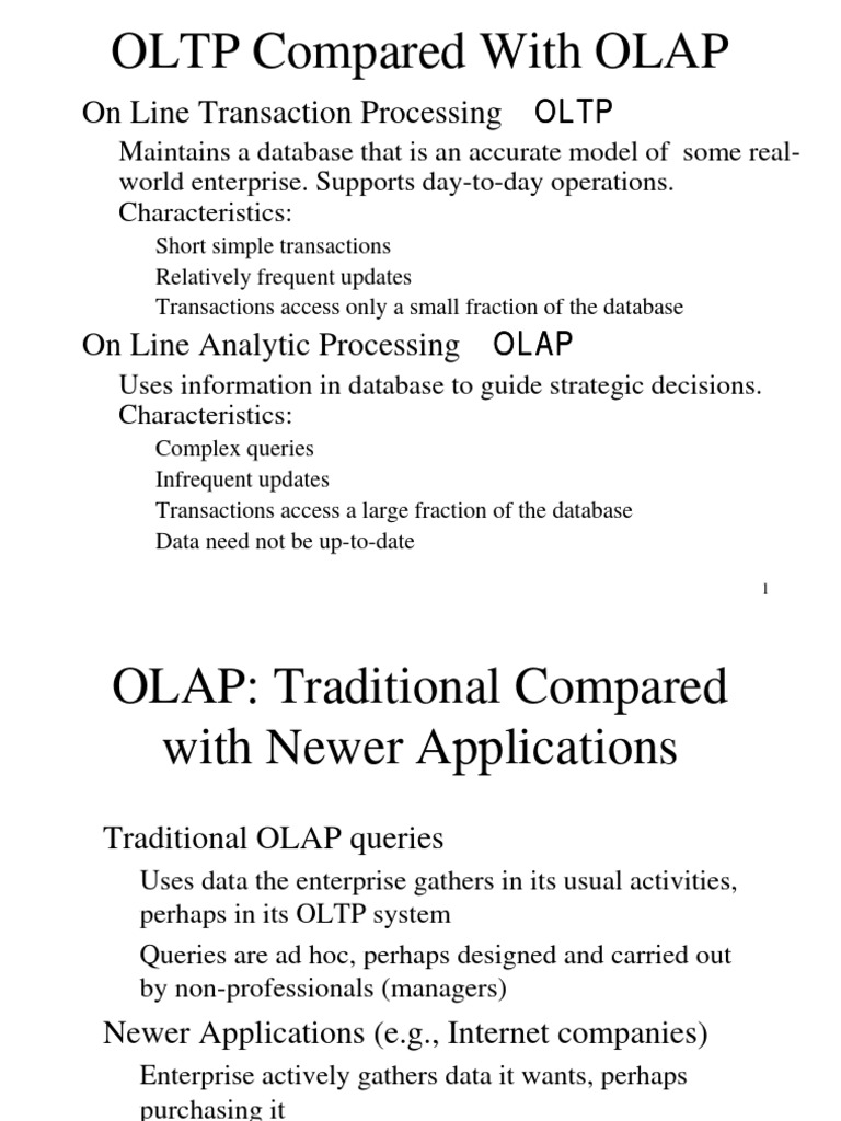Olap Vs Oltp 1635783645 Download Free Pdf Statistical