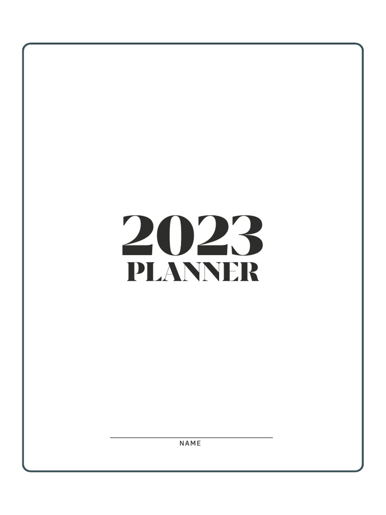 2023 Yearly Planner PDF | PDF