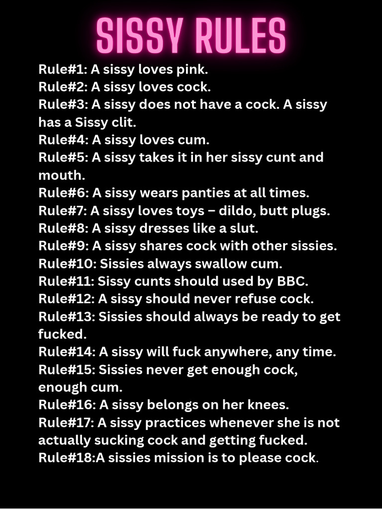Sissy Rules | PDF