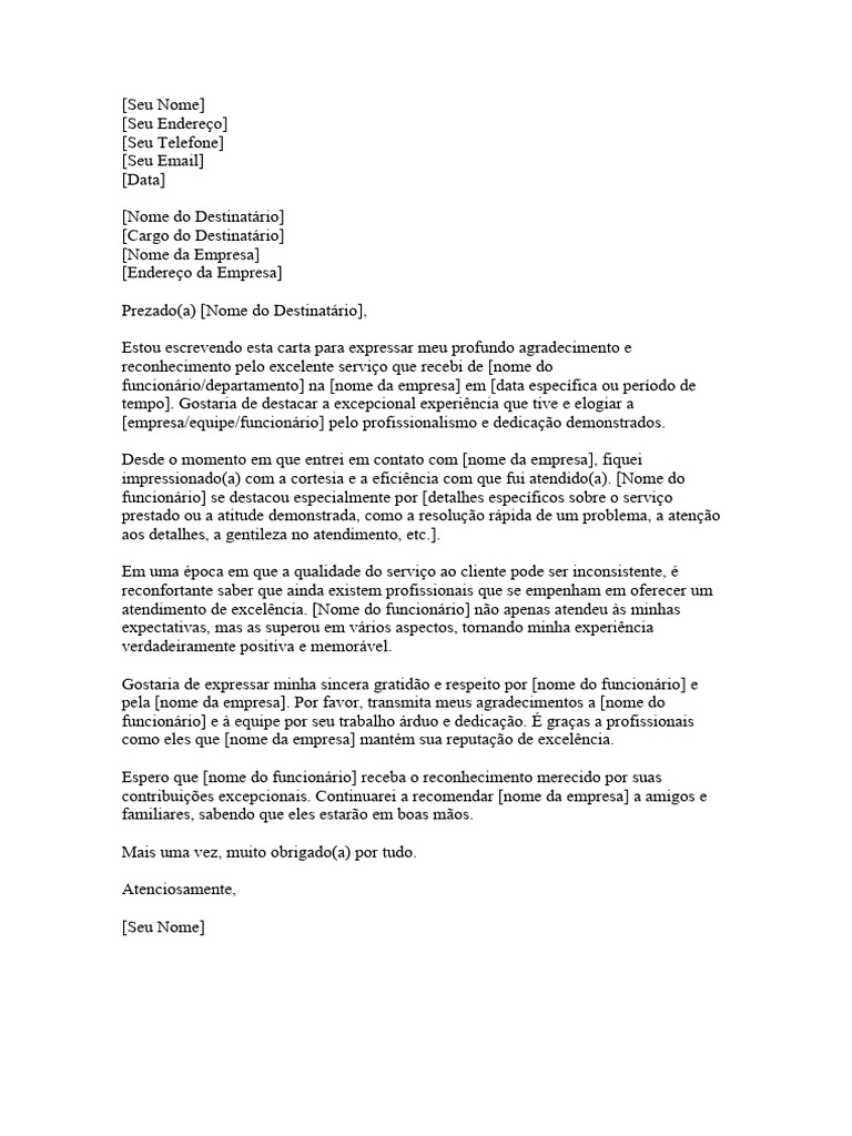 modelo de elogio | PDF