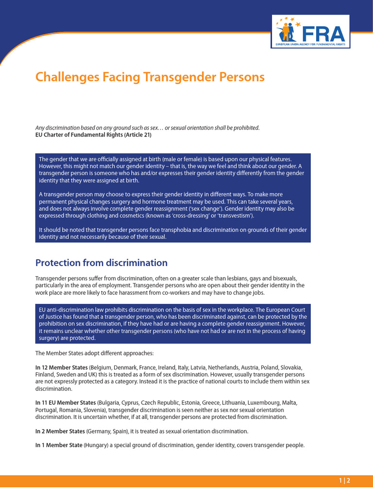 1228 Factsheet Homophobia Transgender en | PDF | Transgender | LGBTQIA+ Studies