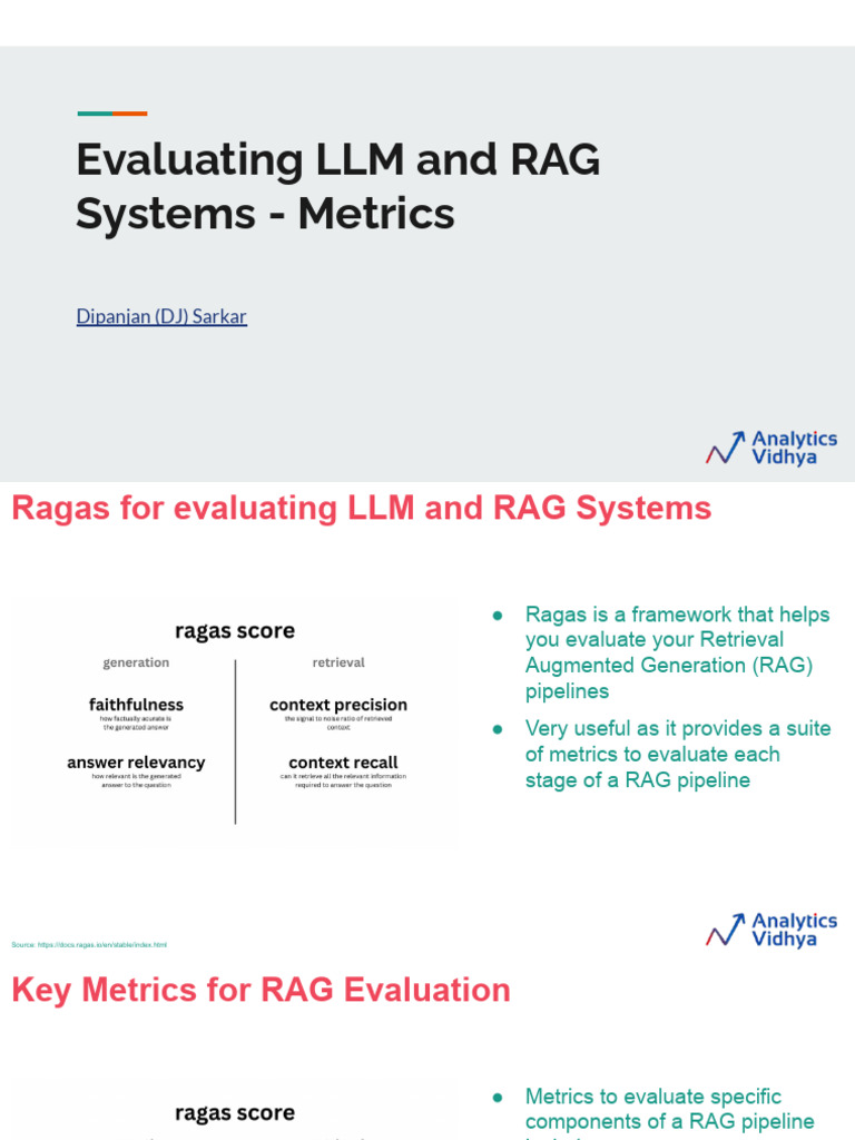Evaluating LLM and RAG Systems Hands On Guide To Metrics 1719171401 | PDF | Cognitive Science ...