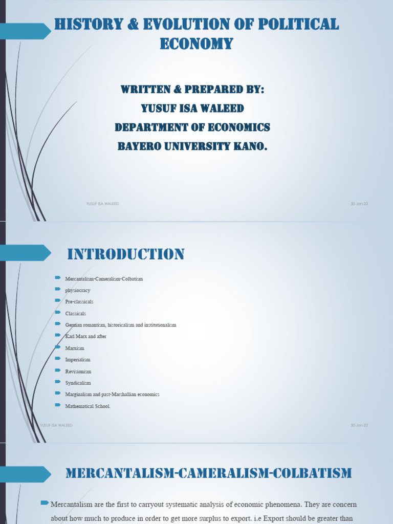 History and evolution of political economy | Download Free PDF ...