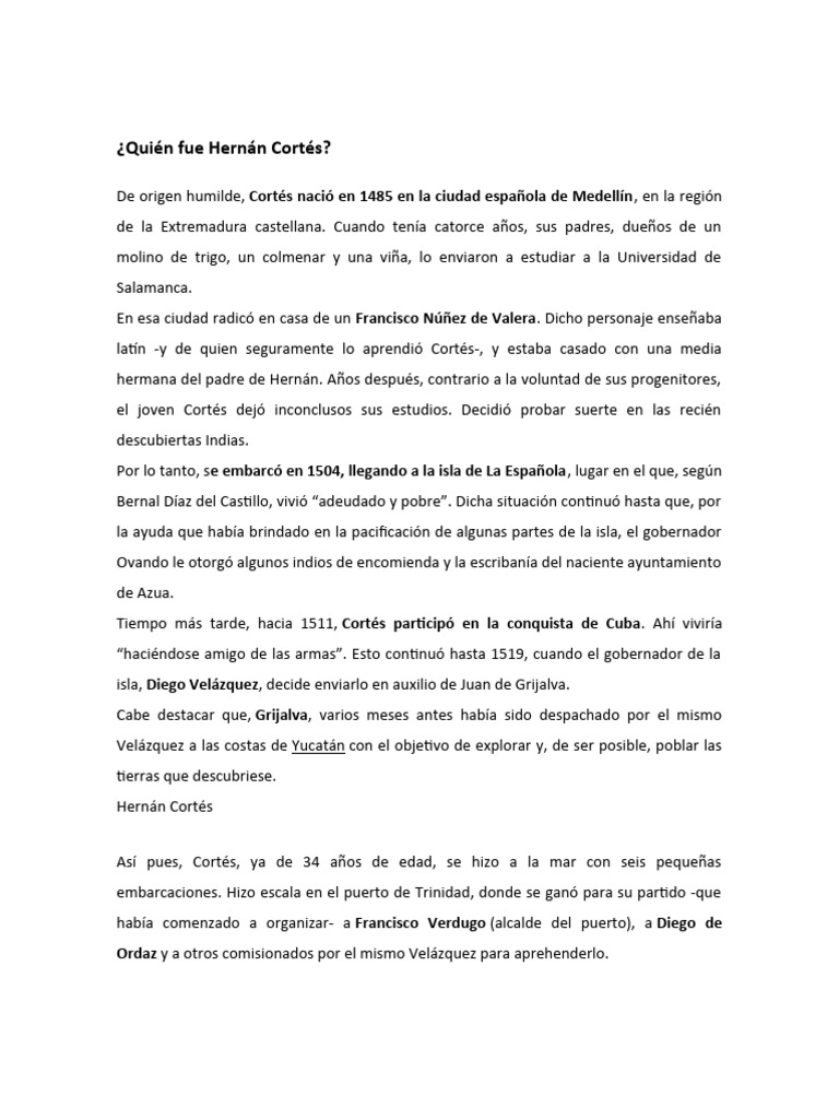 Hernan Cortes | PDF | Hernán Cortés | Colonización española de las Américas