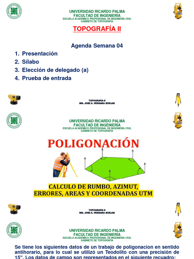 TOPOGRAFIA II POLIGONACIÓN[1] | PDF | Topografía | Medida Geométrica