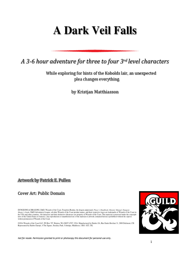 946235-A Dark Veil Falls PF | PDF | Wizards Of The Coast | Dungeons ...