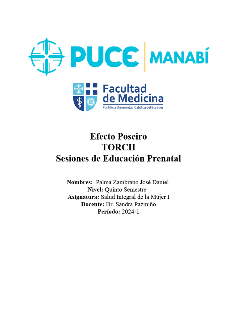 Efecto Poseiro en Educación Prenatal | PDF | Parto | Periodo posparto