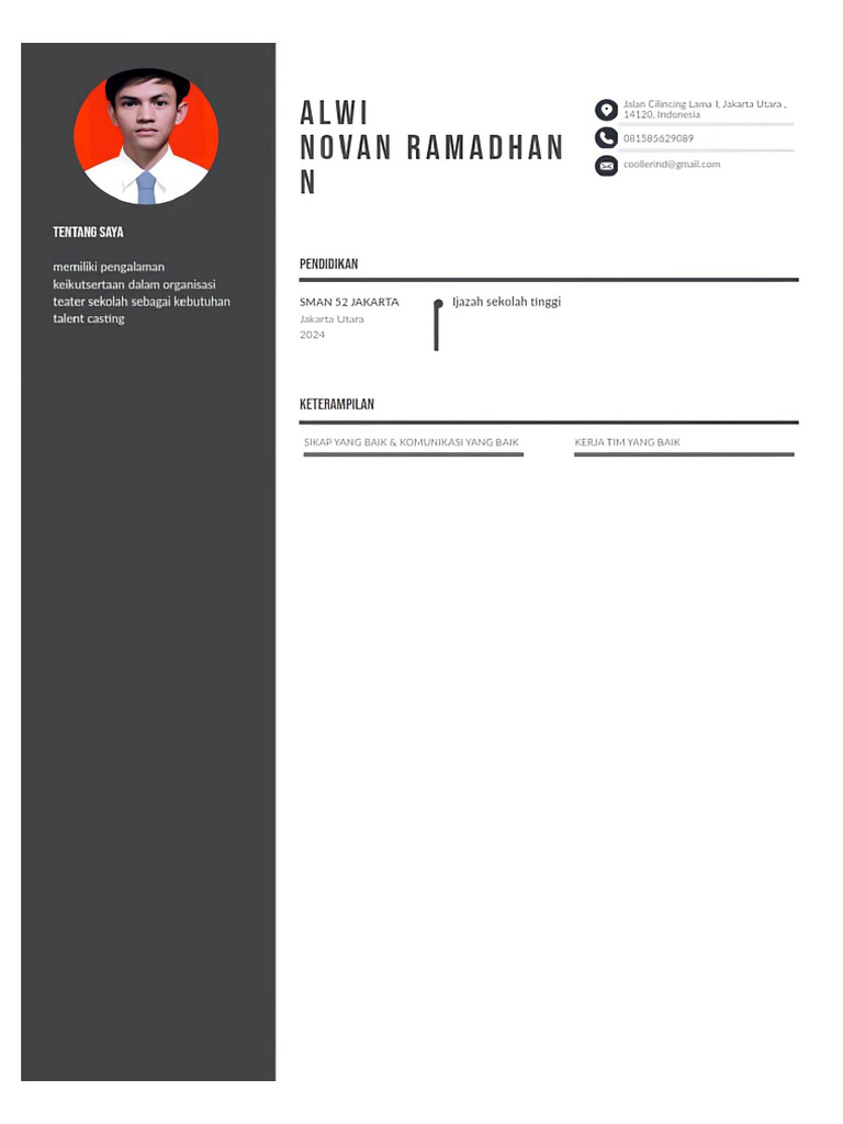 Alwi Novan (CV) | PDF