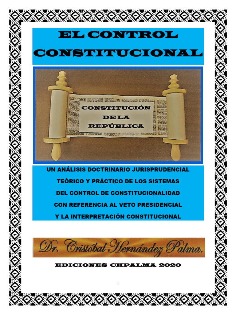 El Control Constitucional - Cristobal Palma | PDF | Ley procesal ...