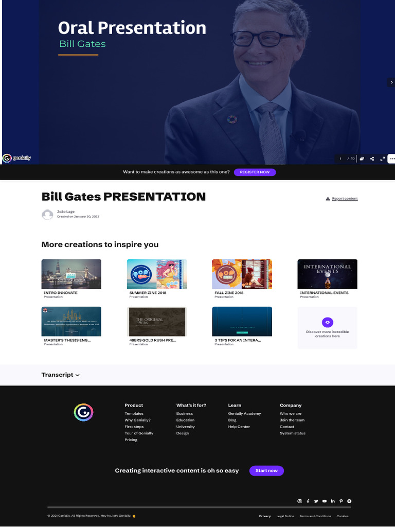 Bill Gates Interactive Presentation | PDF