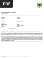 Notification of Payment. FNB Payment Proof | PDF | Payments