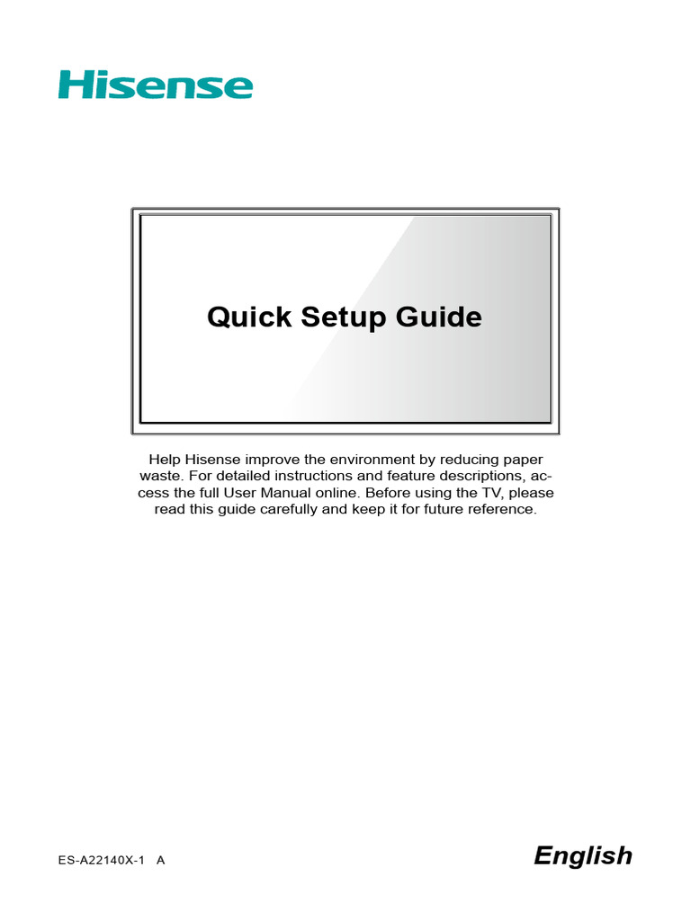 32a45fh QSG | PDF | Computer Network | Cable Television