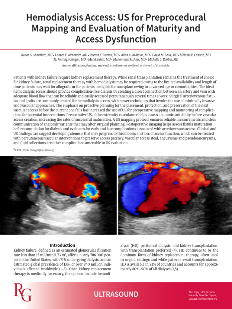 Fistula USG | Download Free PDF | Vein | Interventional Radiology