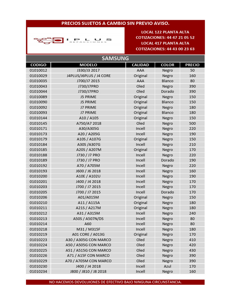 Lista de Precios Junio. Iplus | PDF | iPhone | Tablets