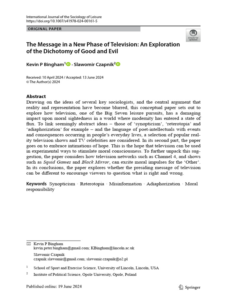 The Message in A New Phase of Television | PDF | Jean François Lyotard