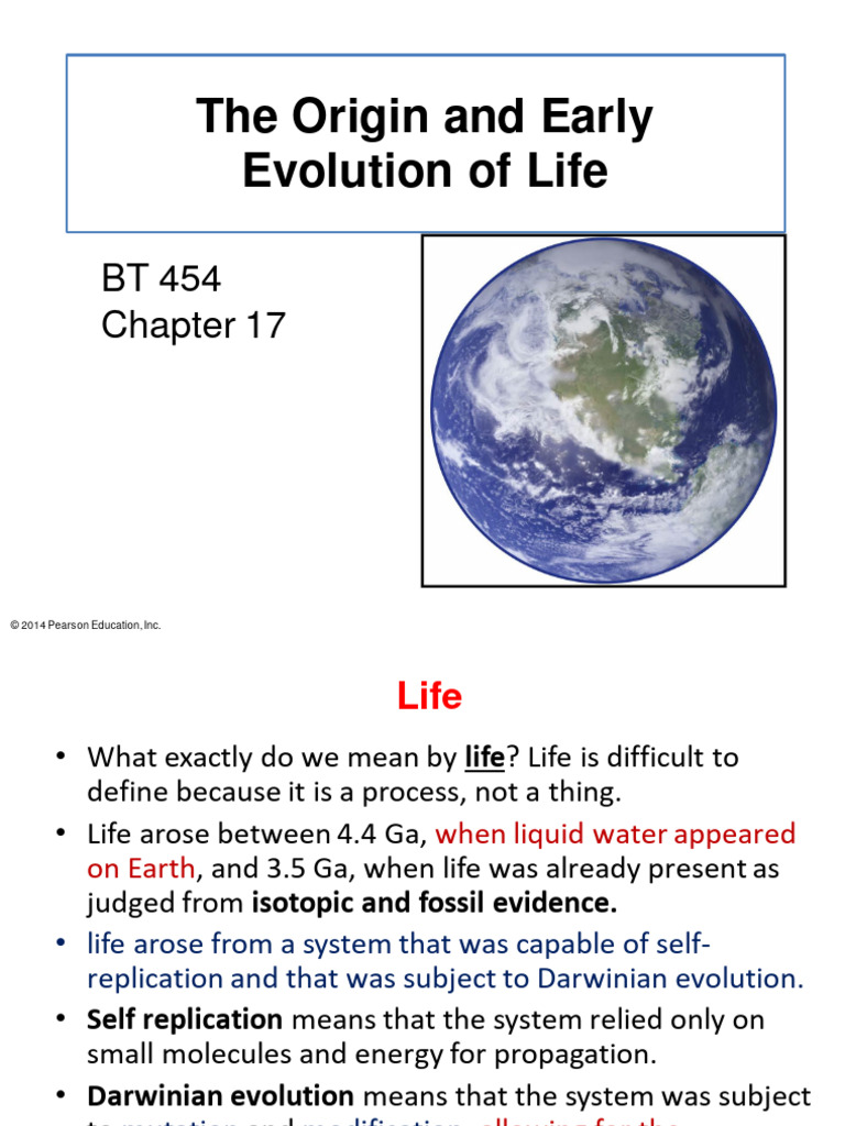 The Origin and Early Evolution of Life - Chapter 17 | PDF | Rna ...