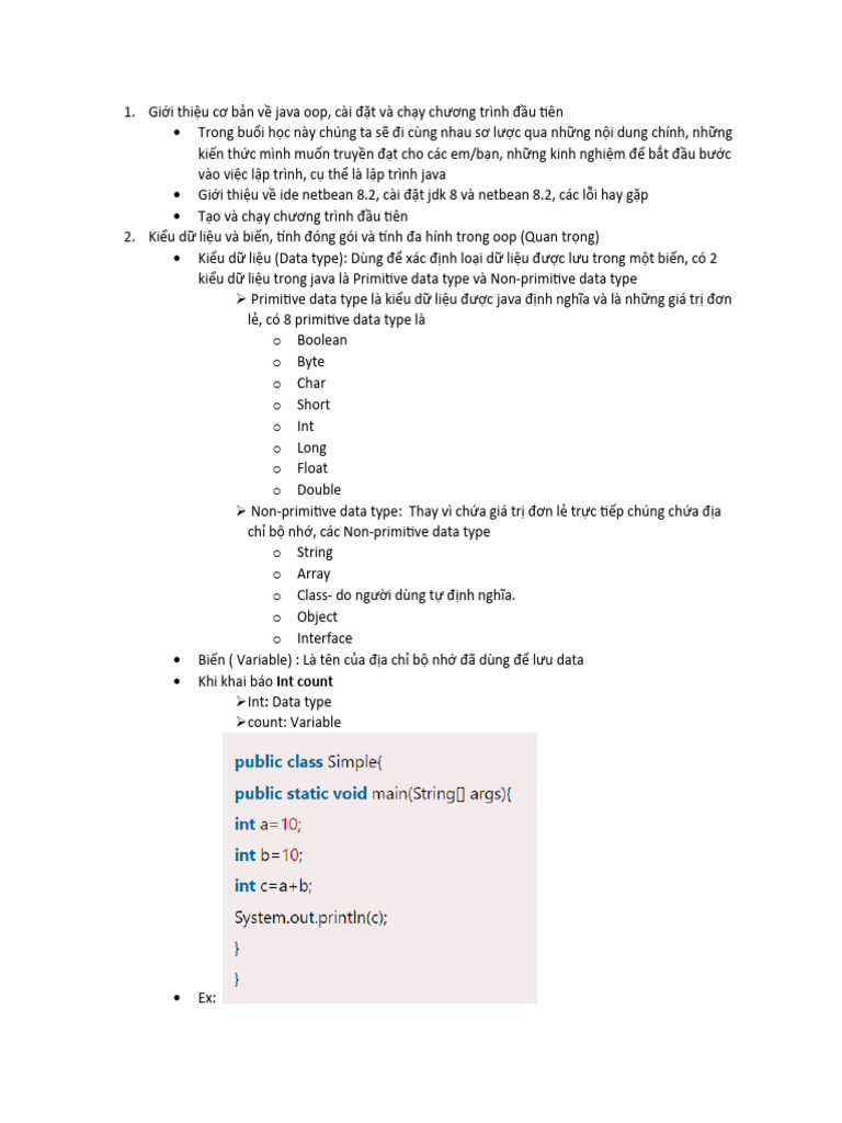 Java Oop Course | PDF