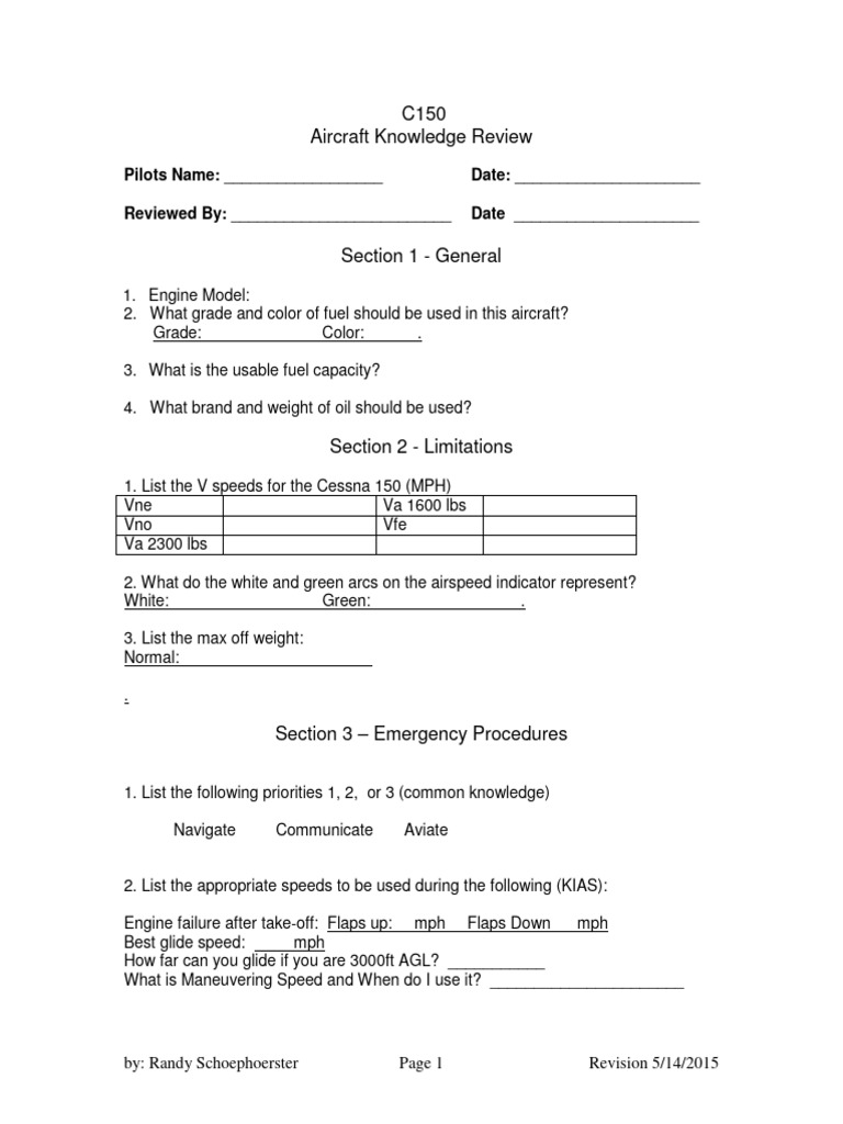 c150 Review | PDF | Takeoff | Flap (Aeronautics)