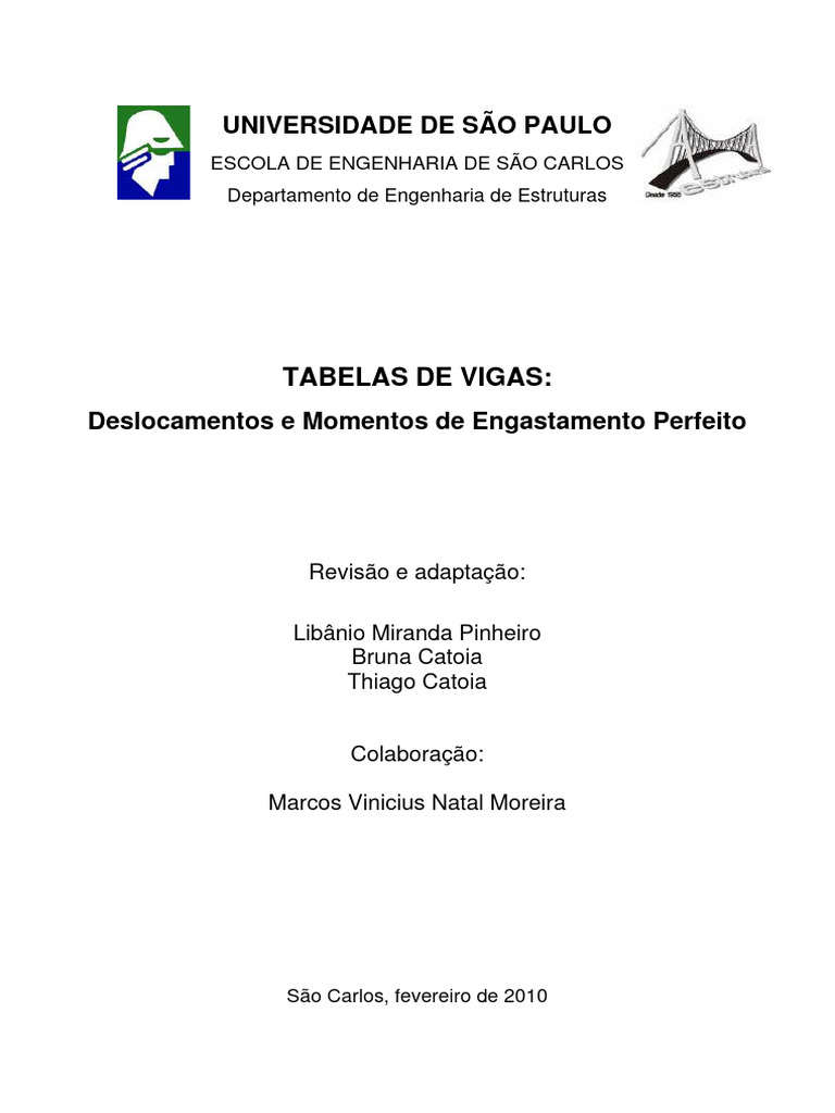 Universidade de Sao Paulo Tabelas de Vig | PDF