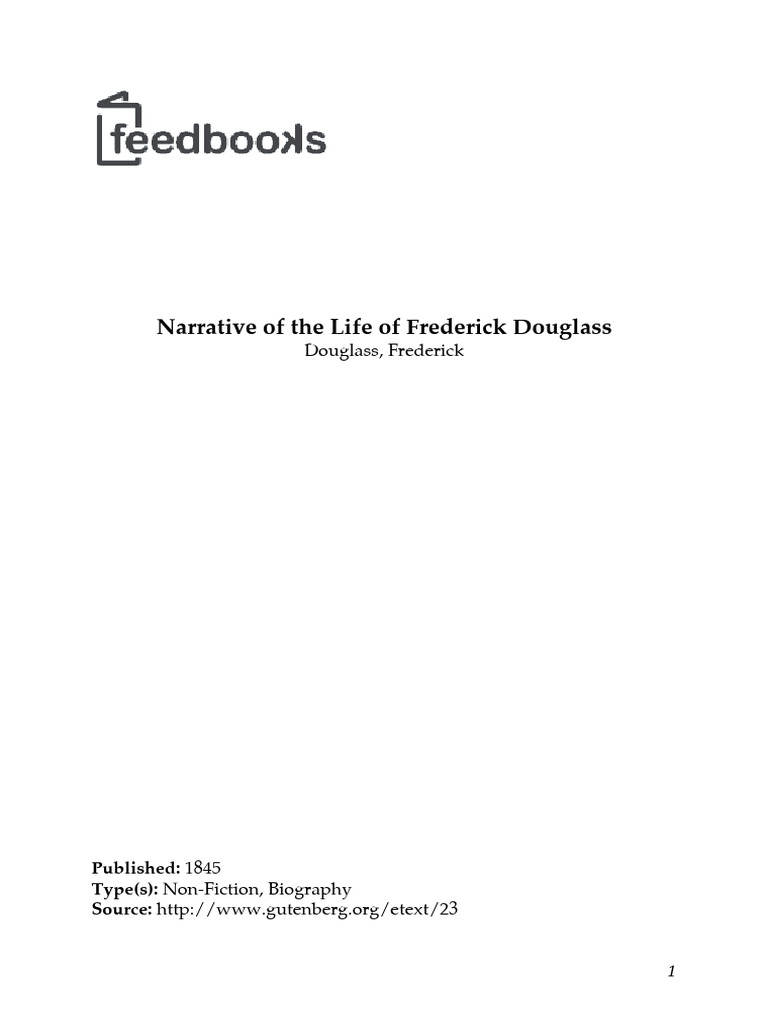 Douglass - Narrative of The Life of Frederick Douglass | PDF ...