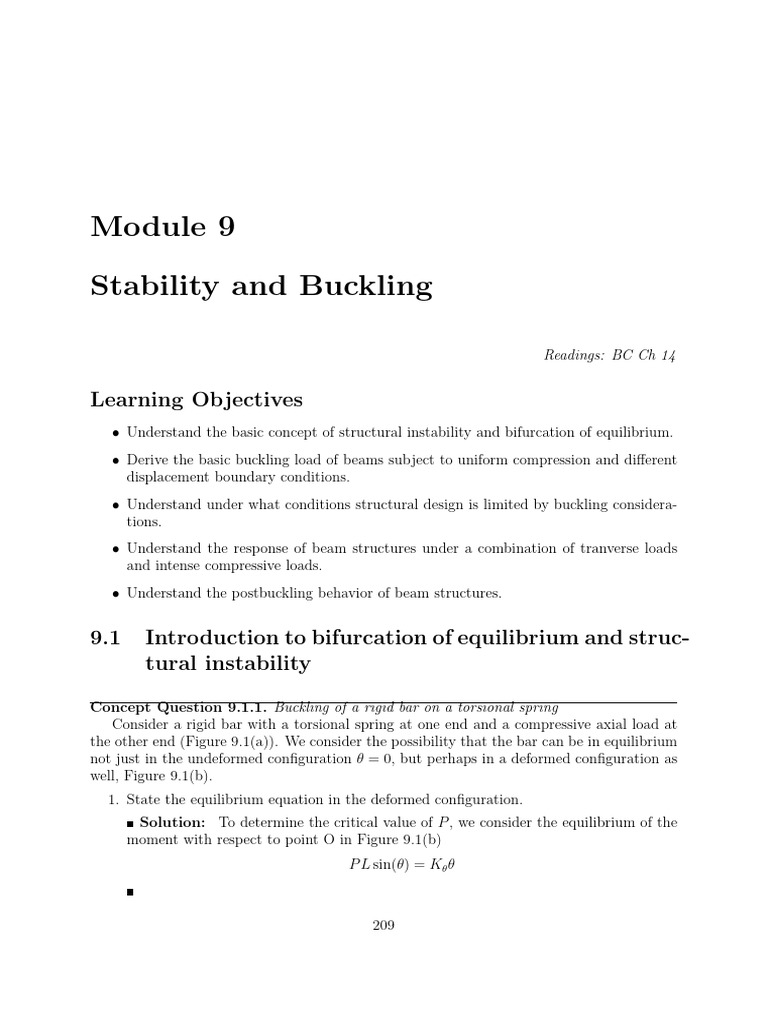 Module 9 With Solutions | PDF | Buckling | Bending