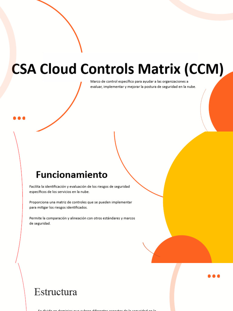 CSA Cloud Controls Matrix (CCM) | PDF | Computación en la nube | Valores