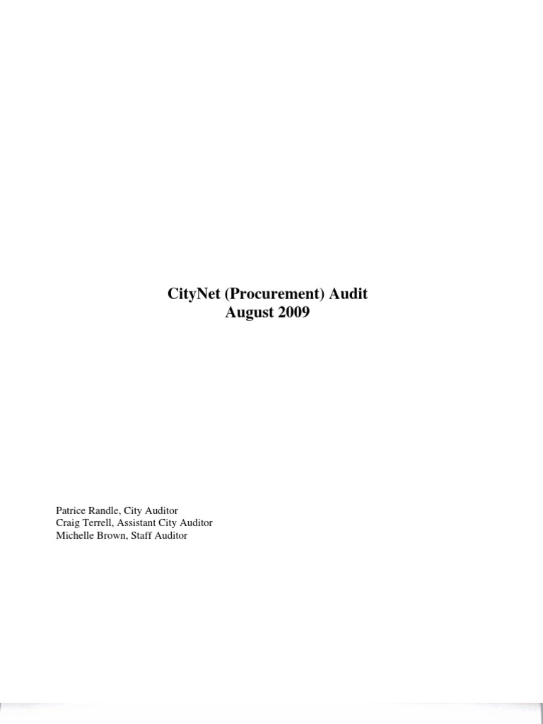 Procurement Audit Sample | PDF | Audit | Accounts Payable