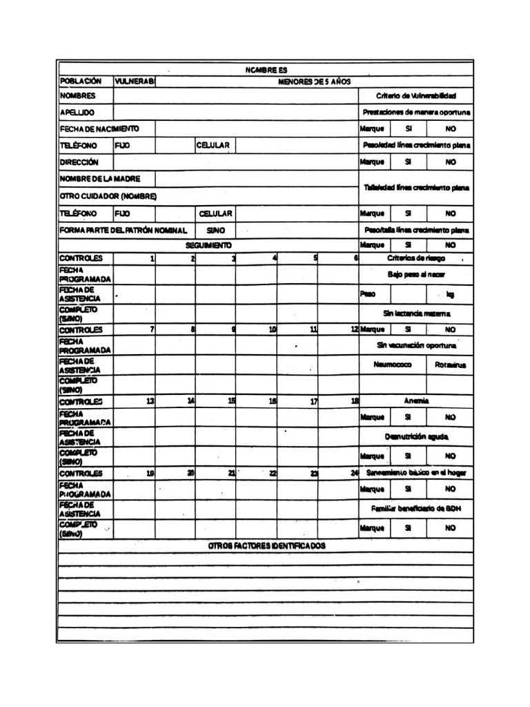 Formato Tablero Desnutricion PDF | PDF