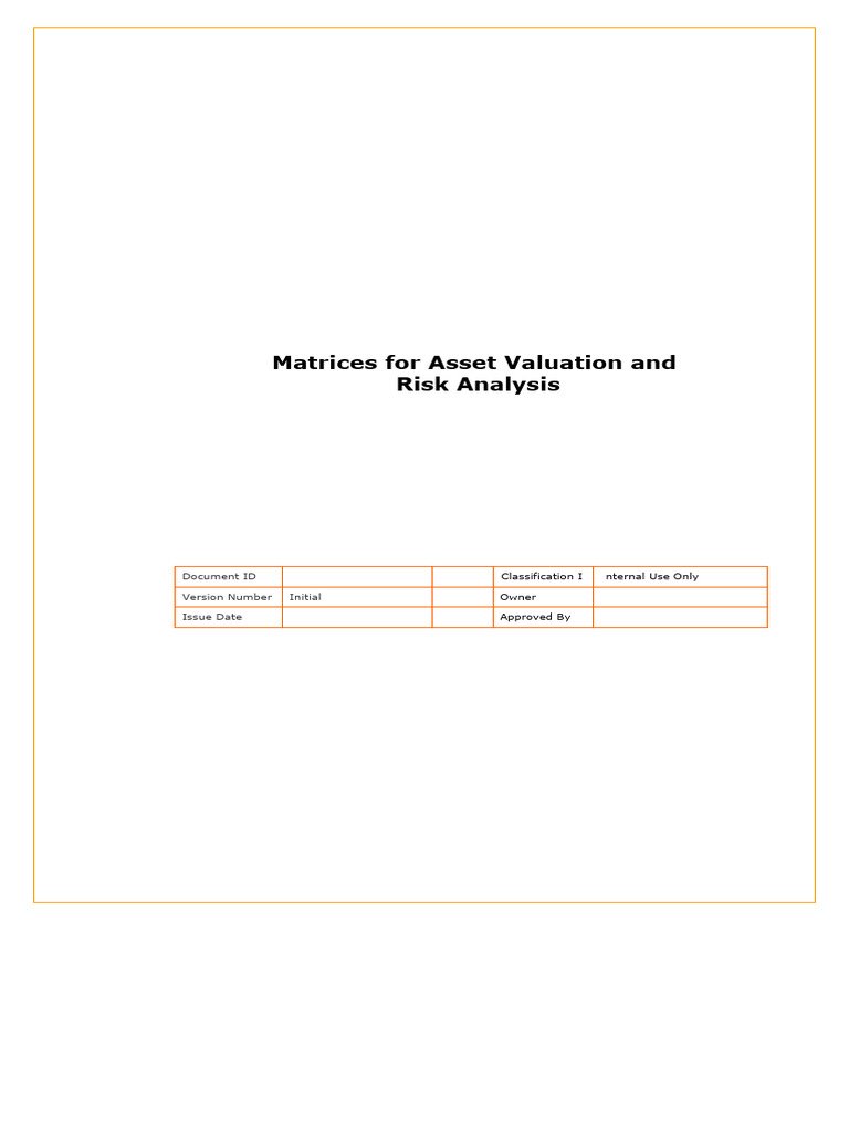 ISO27k Matrices for Asset Valuation and Risk Analysis (1) | Download ...
