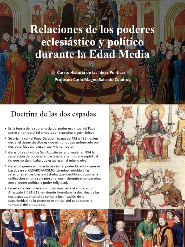 Relaciones de Los Poderes Eclesiástico y Político en La Edad Media ...