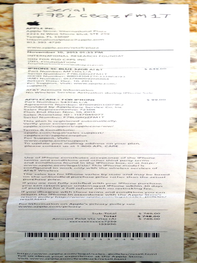 WMP Iphone Receipt PDF | PDF