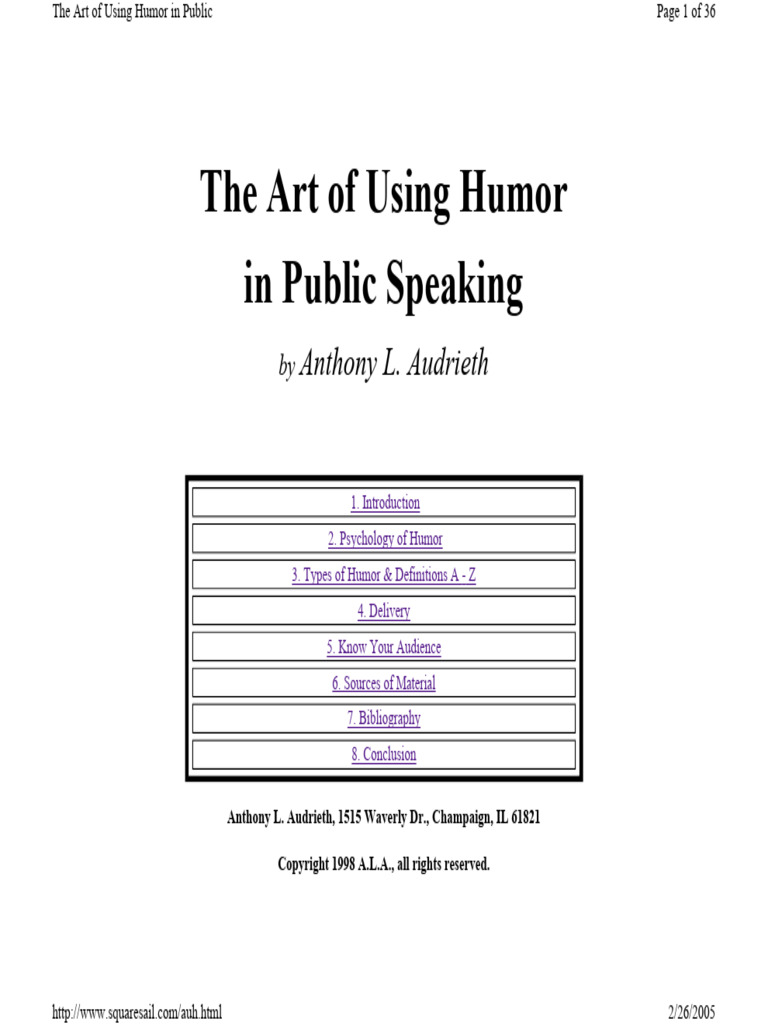 Art of Using Humor | Download Free PDF | Humour | Laughter