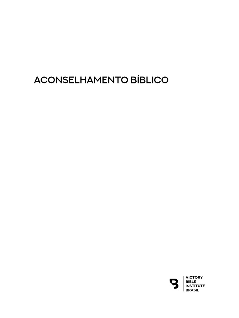 Aconselhamento Bíblico e Autoconfrontação | PDF | Amor | Pecado