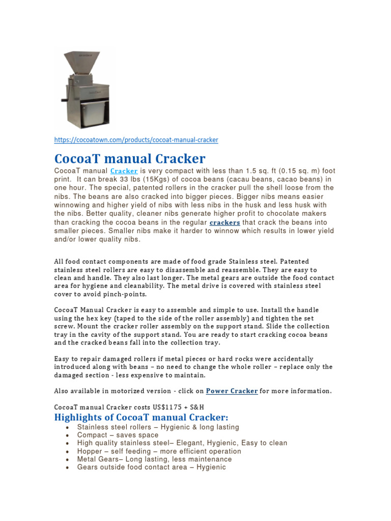CocoaT Manual Cracker | Download Free PDF | Cocoa Bean