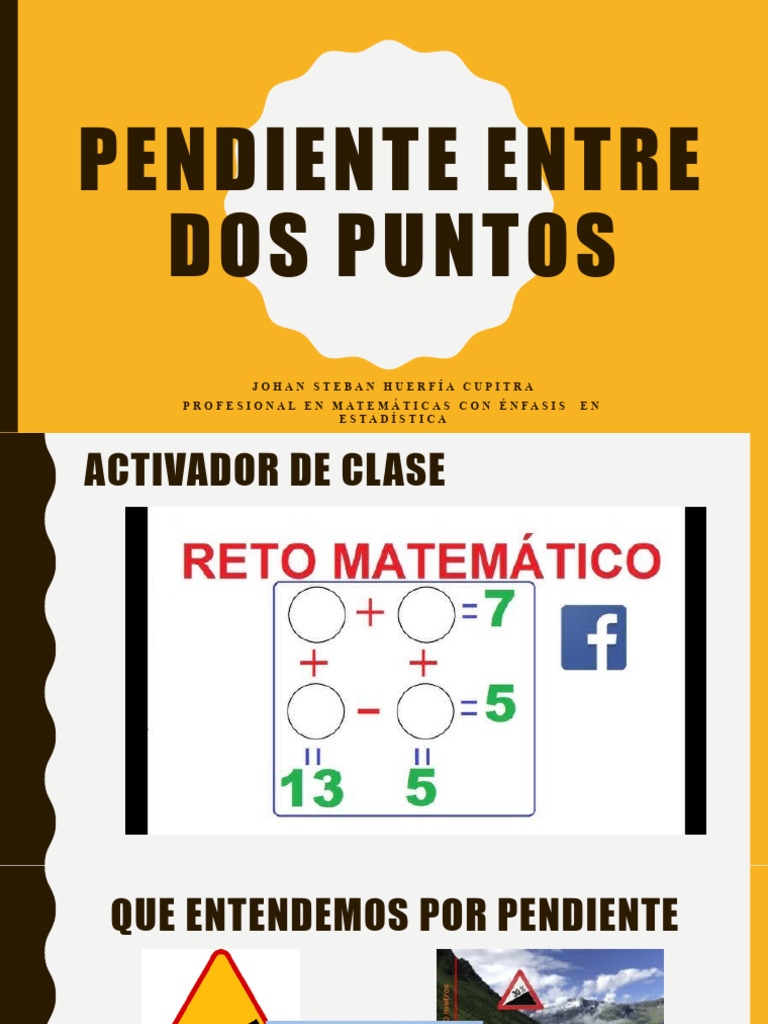 Cálculo de Pendiente en Rectas | PDF