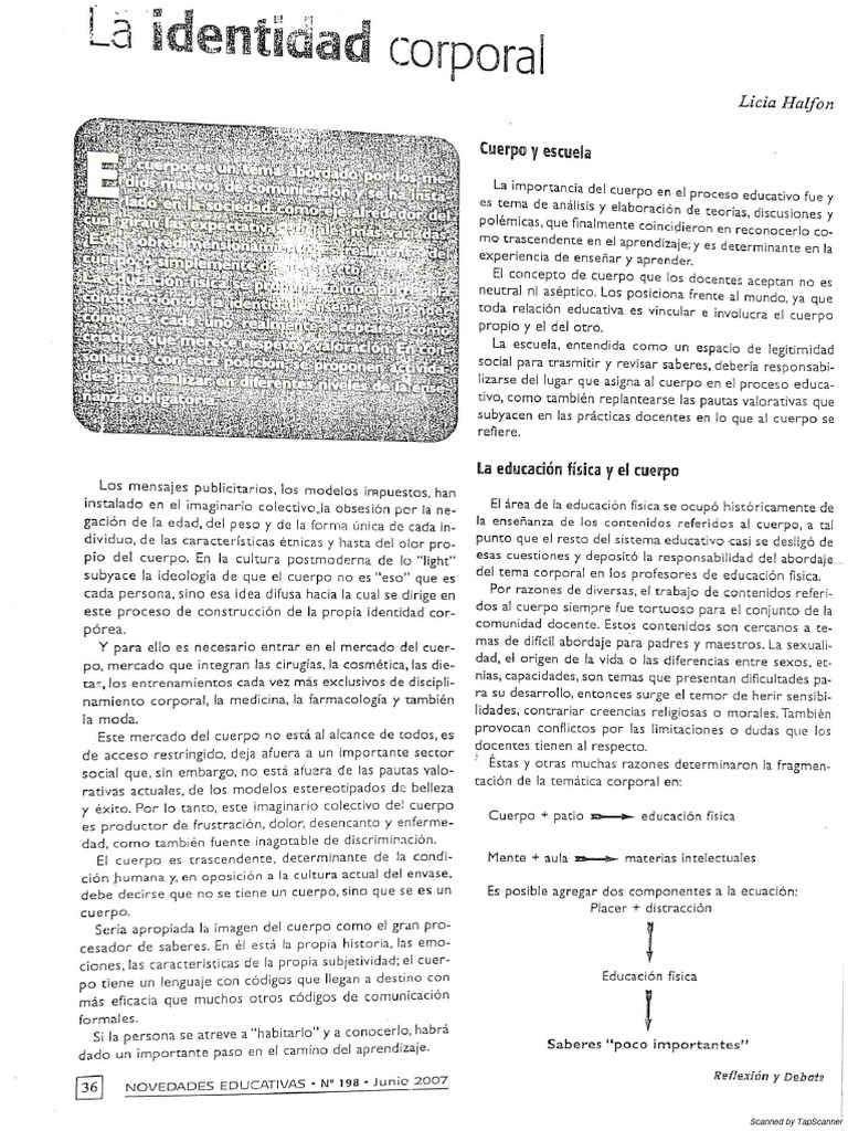 La Identidad Corporal (Halfon) | PDF