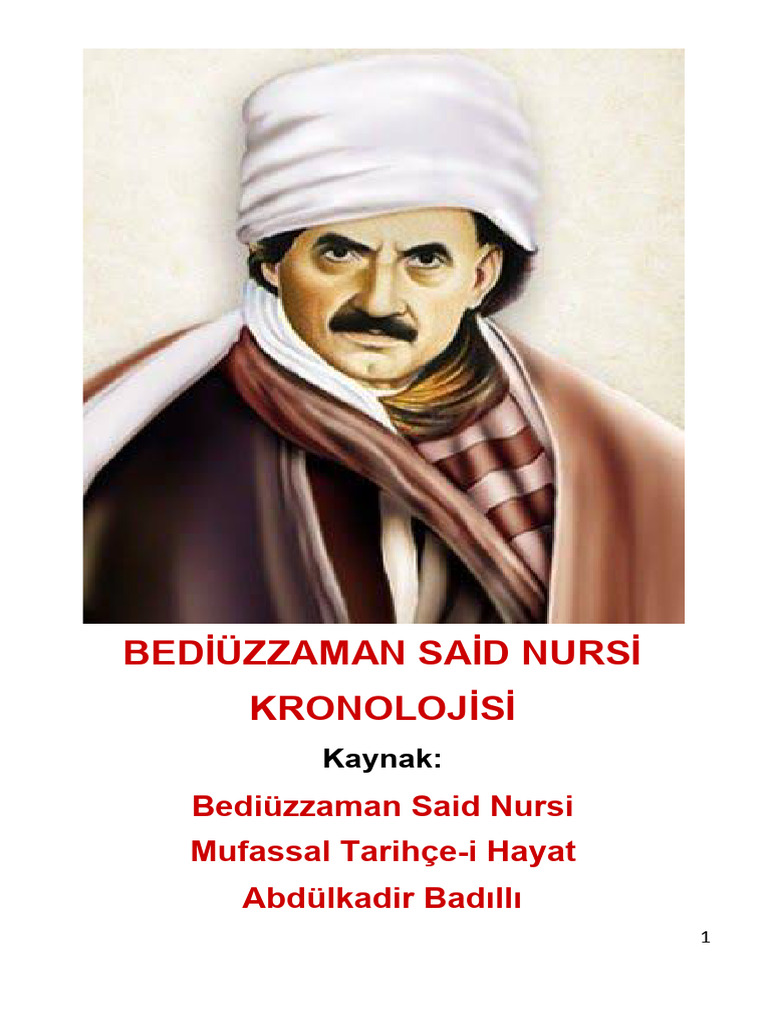 Bediüzzaman Resimli Kronoloji | PDF