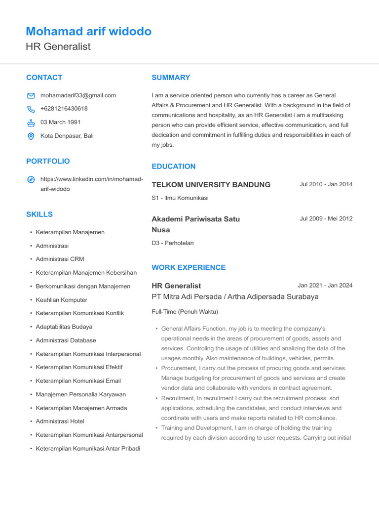 Contoh CV Ats | Download Free PDF | Information Technology | Computing