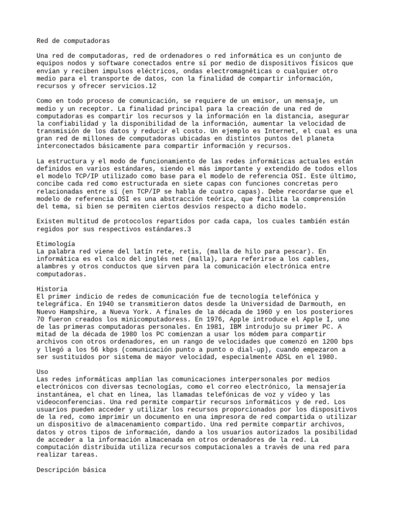 Redes de Datos | PDF | Red de computadoras | Informática