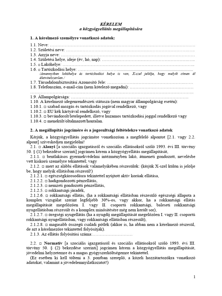 Kozgyogyellatas Iranti Kerelem 2024 | PDF