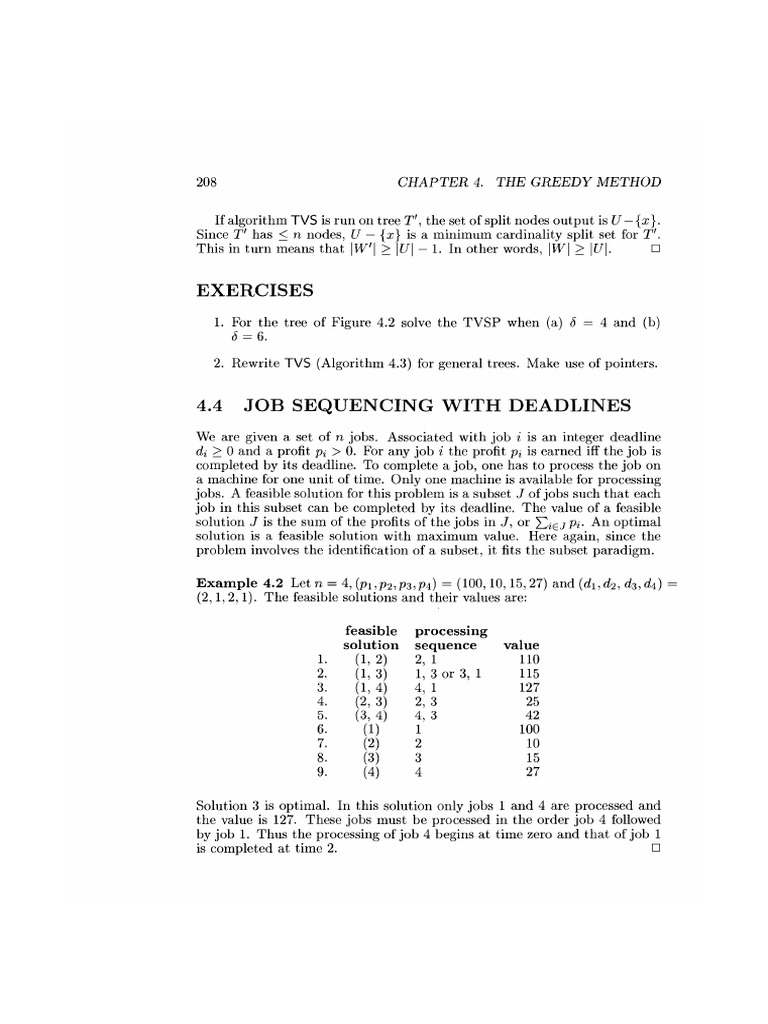 Job Sequencing Sahni | PDF
